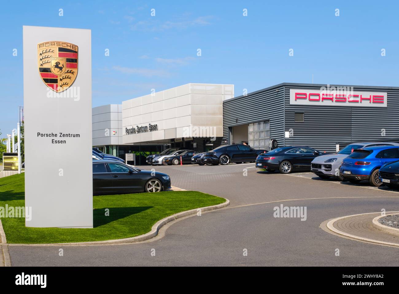 Porsche at the Porsche center Essen Stock Photo - Alamy
