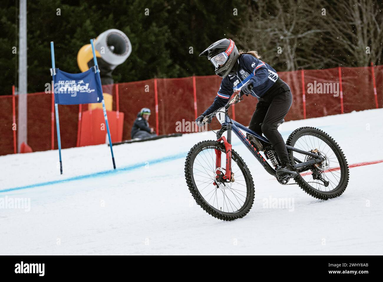 Morgane SUCH of France, 2nd place in the Women Elite Dual Slalom during ...