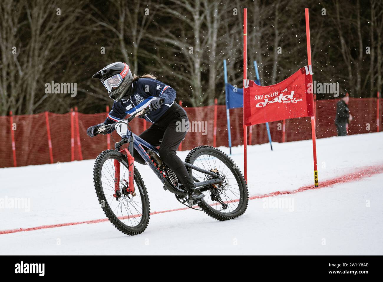 Morgane SUCH of France, 2nd place in the Women Elite Dual Slalom during ...