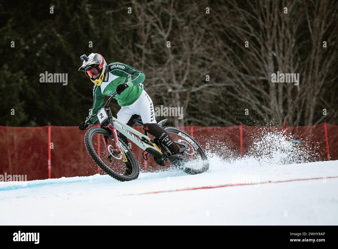 Henry KERR of Ireland, 3rd place in the Men Elite Dual Slalom during ...