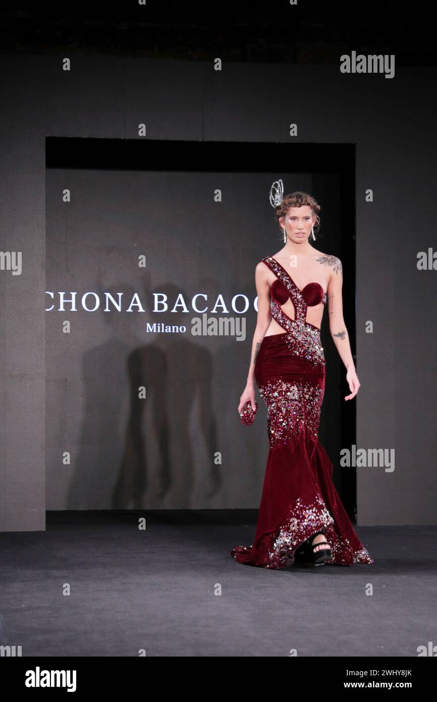 New York, USA, February 10, 2024 - Filipino fashion designer Chona ...