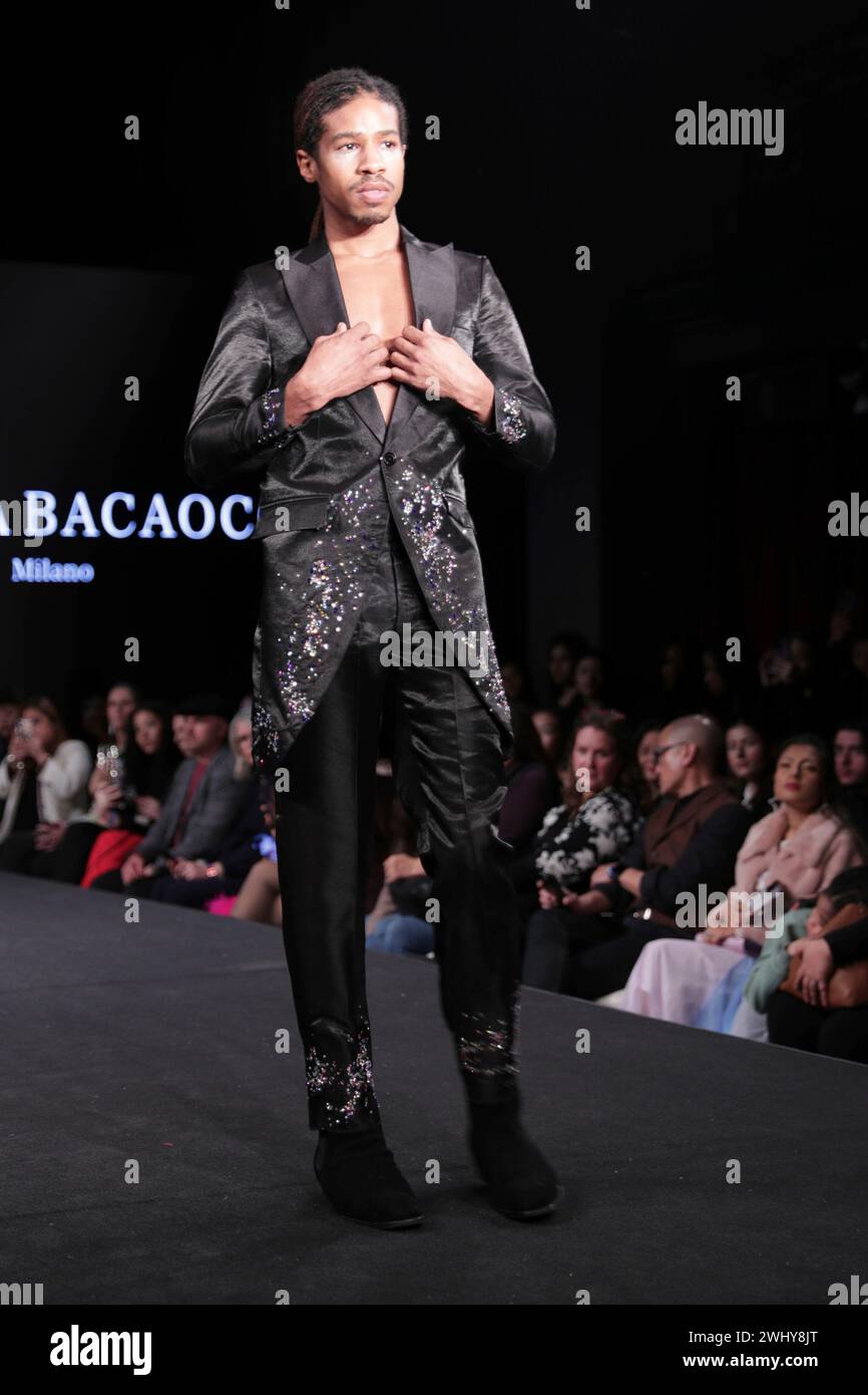 New York, USA, February 10, 2024 - Filipino fashion designer Chona Bacaoco show in New York City ...