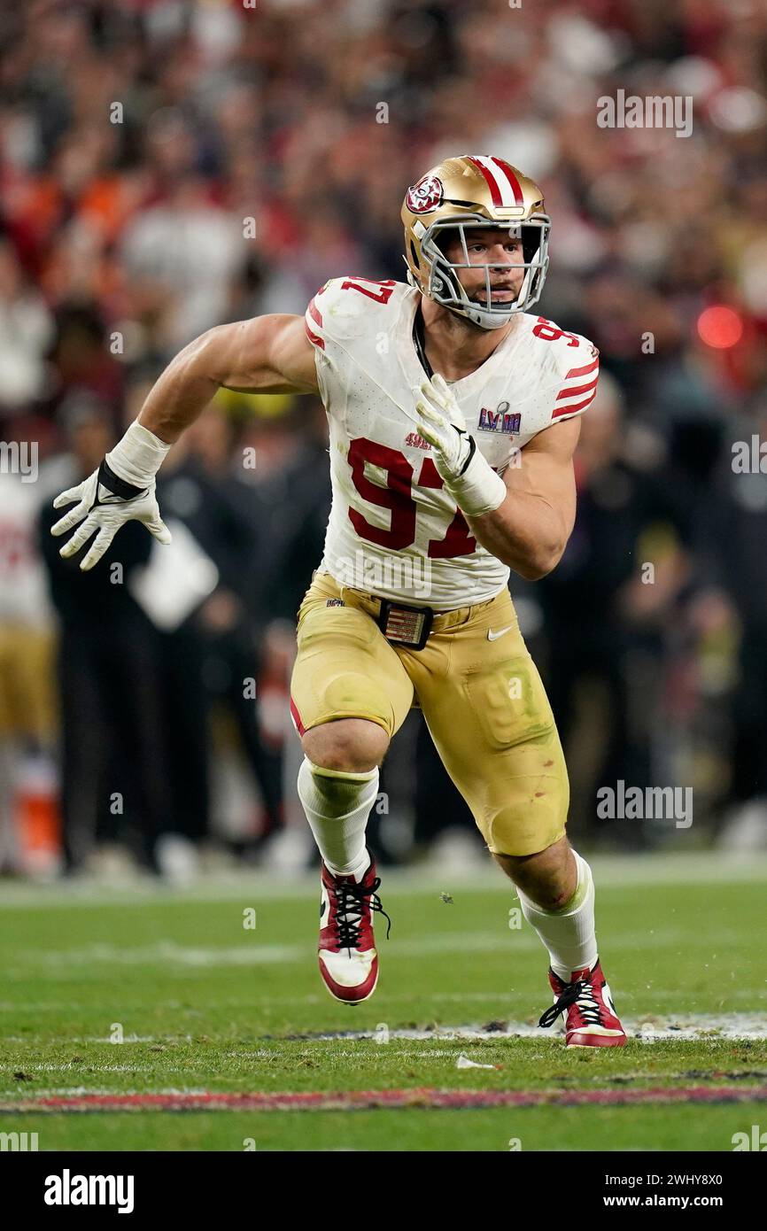 San Francisco 49ers defensive end Nick Bosa (97) rushes against the ...