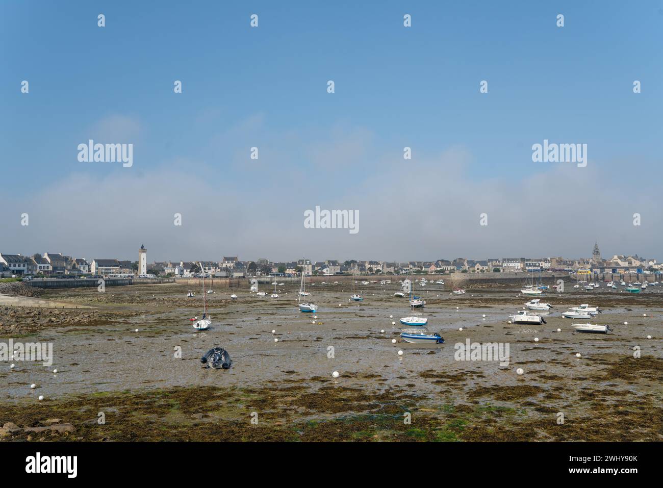 Port of Roscoff at low tide, Brittany Stock Photo - Alamy