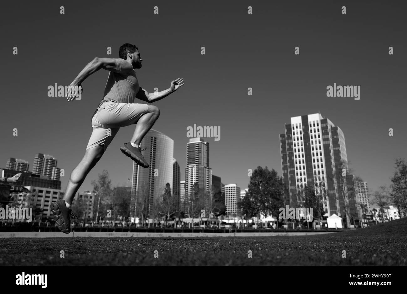 Guy run city Black and White Stock Photos & Images - Alamy