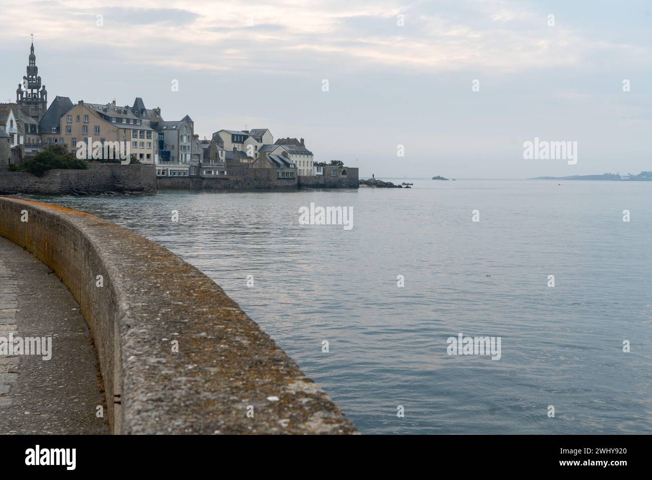 View of the old town of Roscoff, Brittany Stock Photo - Alamy