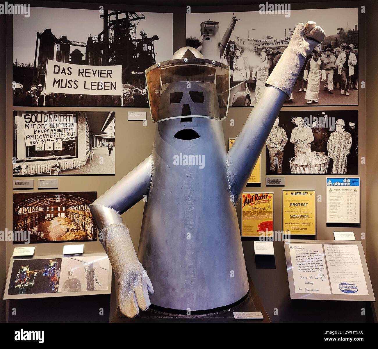 Steel workers' demonstrations in the 1980s, House of History, Bonn ...