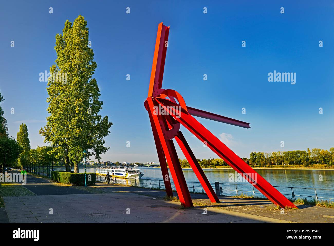 Red sculpture Lâ€™AllumÃ© by Mark di Suvero, Bonn, North Rhine ...