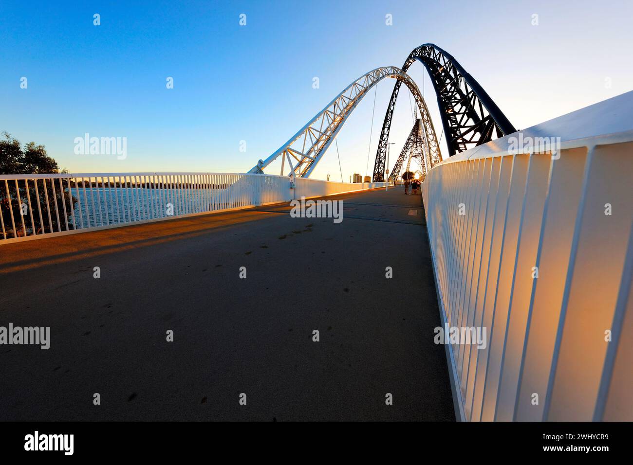 Matagarup pedestrian bridge, Burswood, Perth, Western Australia Stock ...