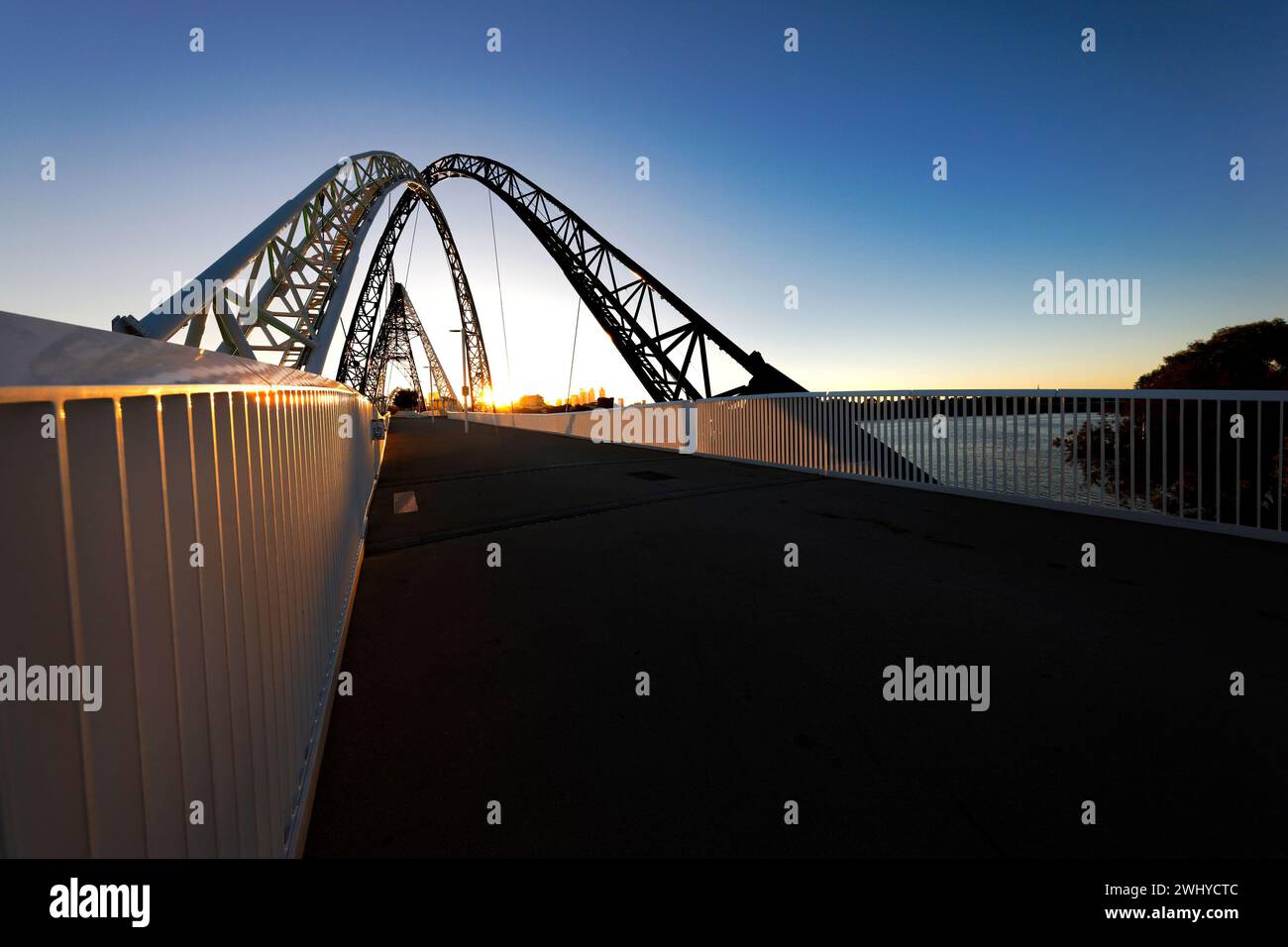 Matagarup pedestrian bridge, Burswood, Perth, Western Australia Stock ...