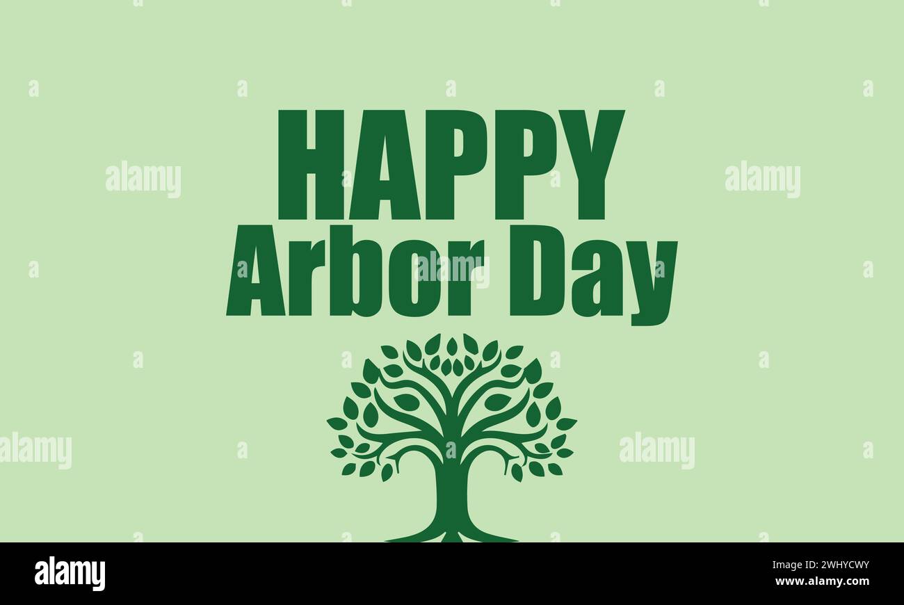 Happy arbor day vector vectors hi-res stock photography and images - Alamy