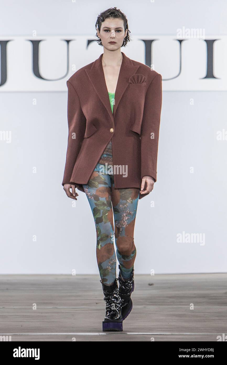February 11th 2024 - New York,USA - Juzui Fall Winter 2024 runway at ...