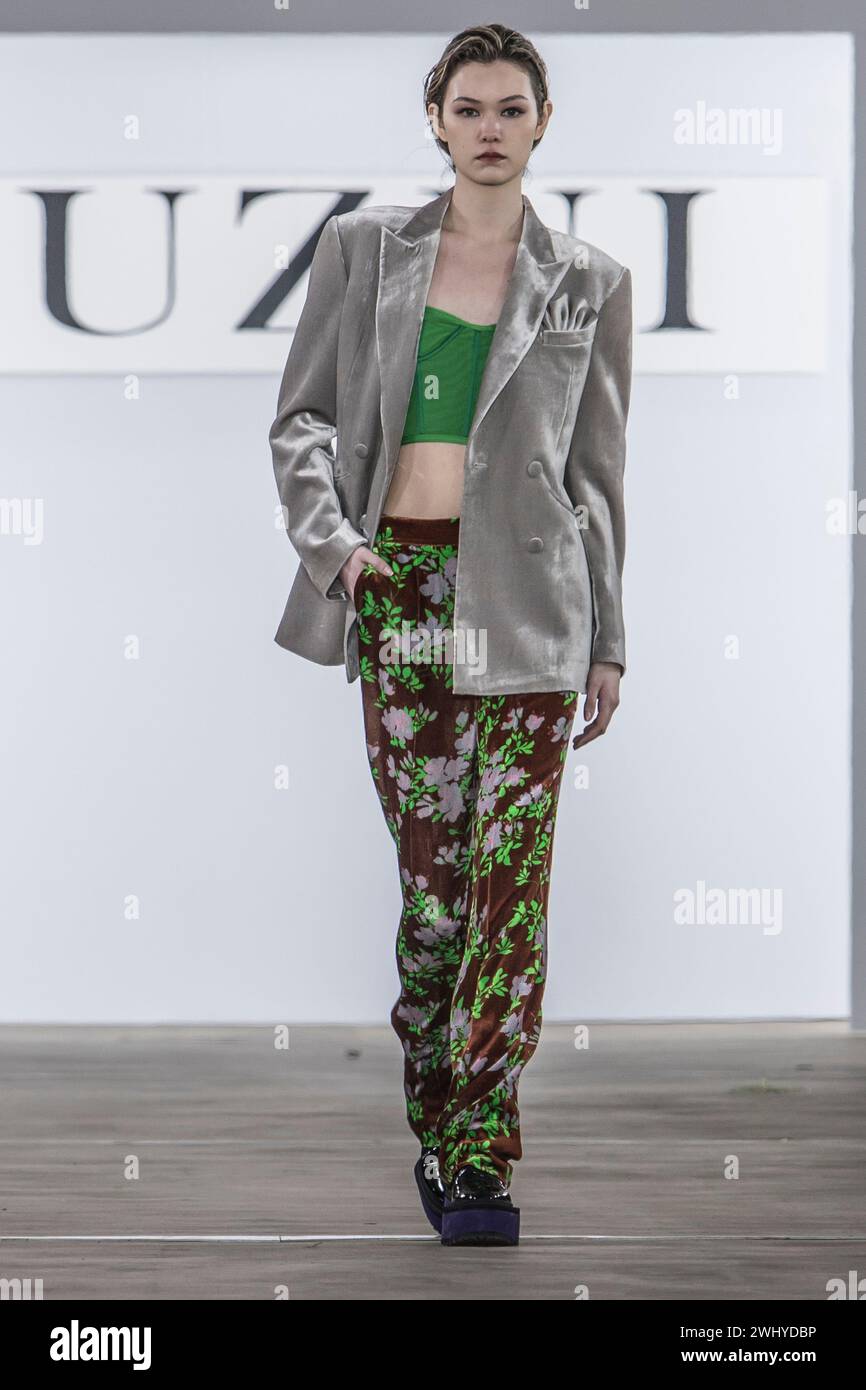February 11th 2024 - New York,USA - Juzui Fall Winter 2024 runway at ...
