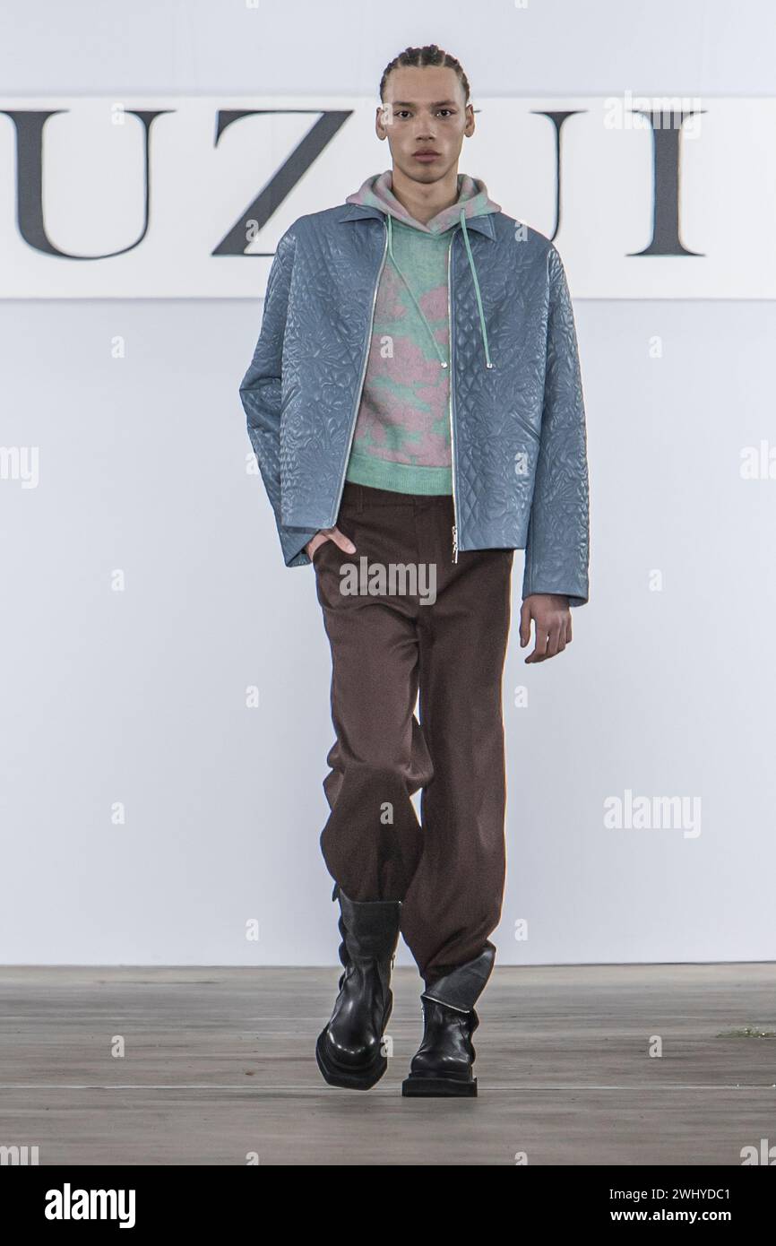 February 11th 2024 - New York,USA - Juzui Fall Winter 2024 runway at ...