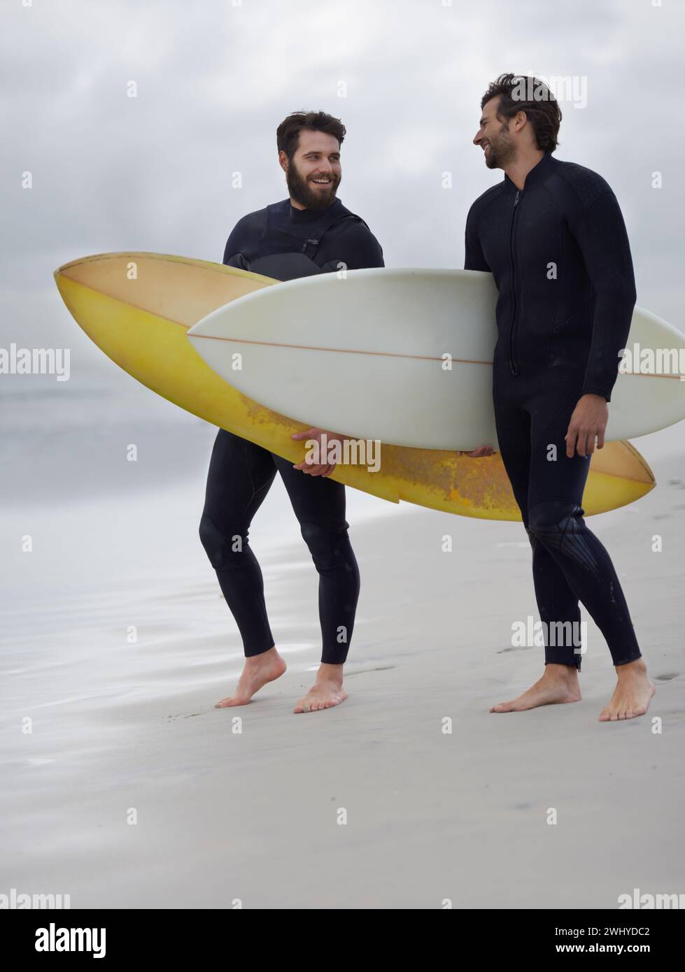 Happy surfer friends beach in hi-res stock photography and images - Alamy
