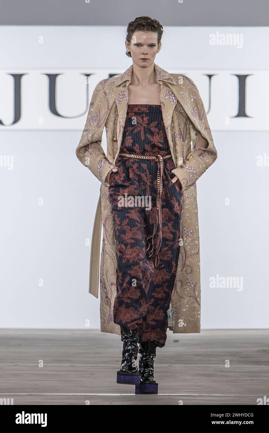 February 11th 2024 - New York,USA - Juzui Fall Winter 2024 runway at ...