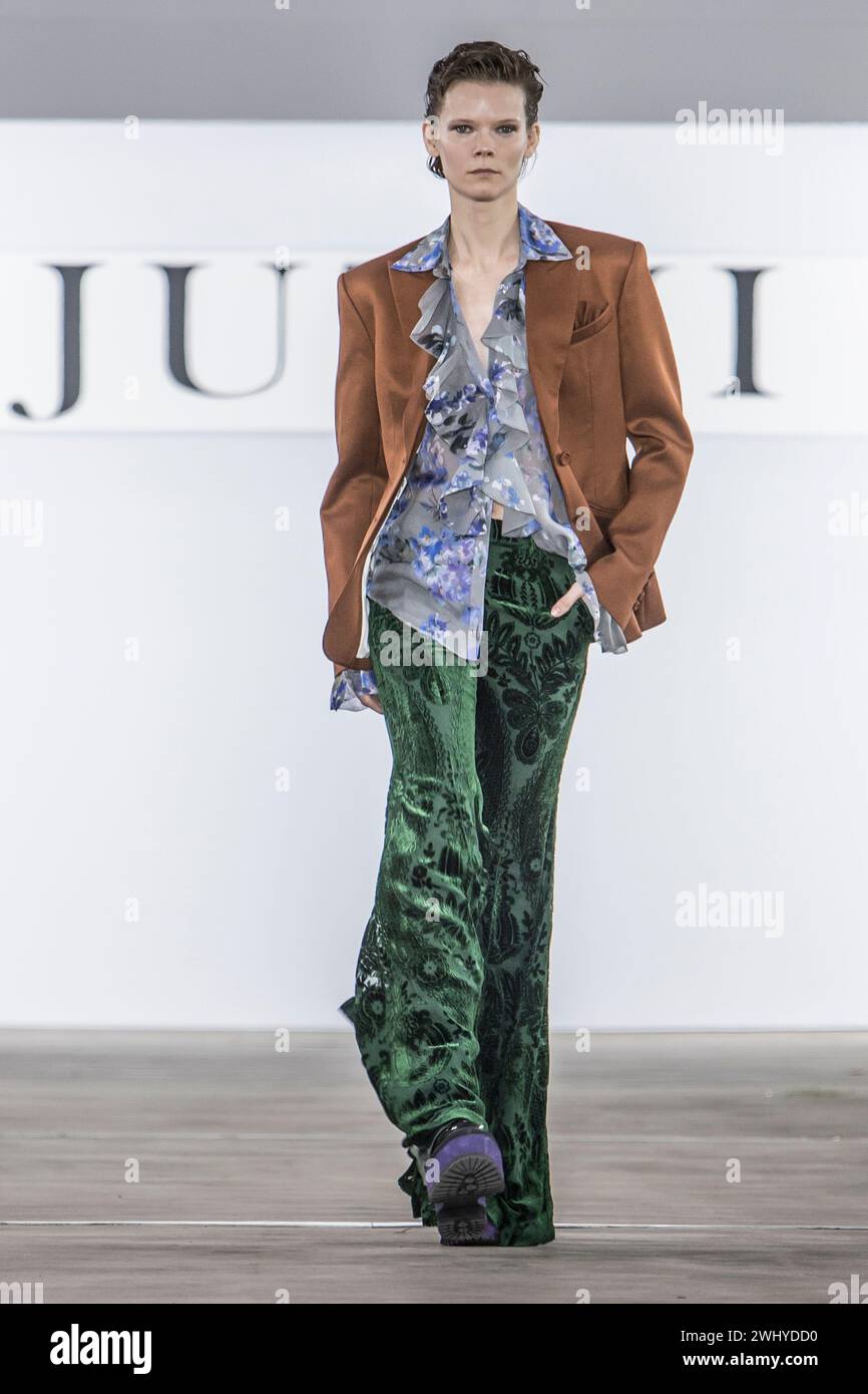 February 11th 2024 - New York,USA - Juzui Fall Winter 2024 runway at ...