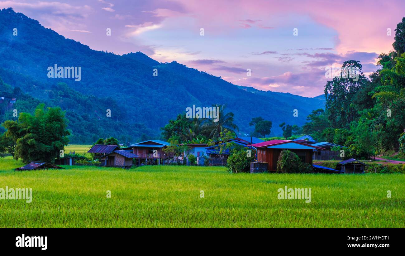 Aerial view beautiful sapan village hi-res stock photography and images ...