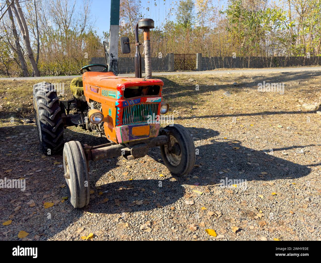 Tractor the power of a farming equipment closeup view: Swat, Pakistan ...
