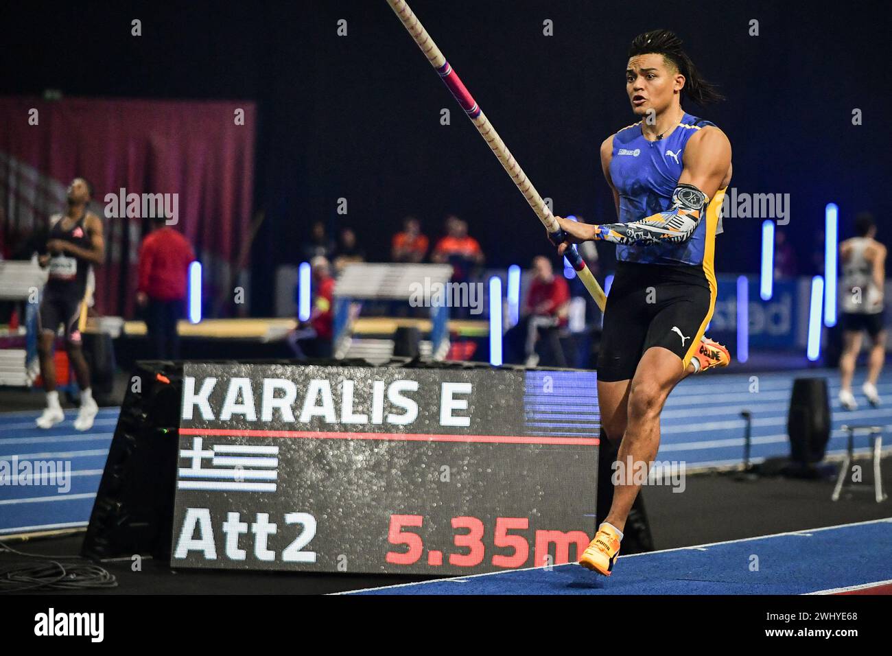Paris, France. 11th Feb, 2024. Greece's Emmanouil Karalis competes ...