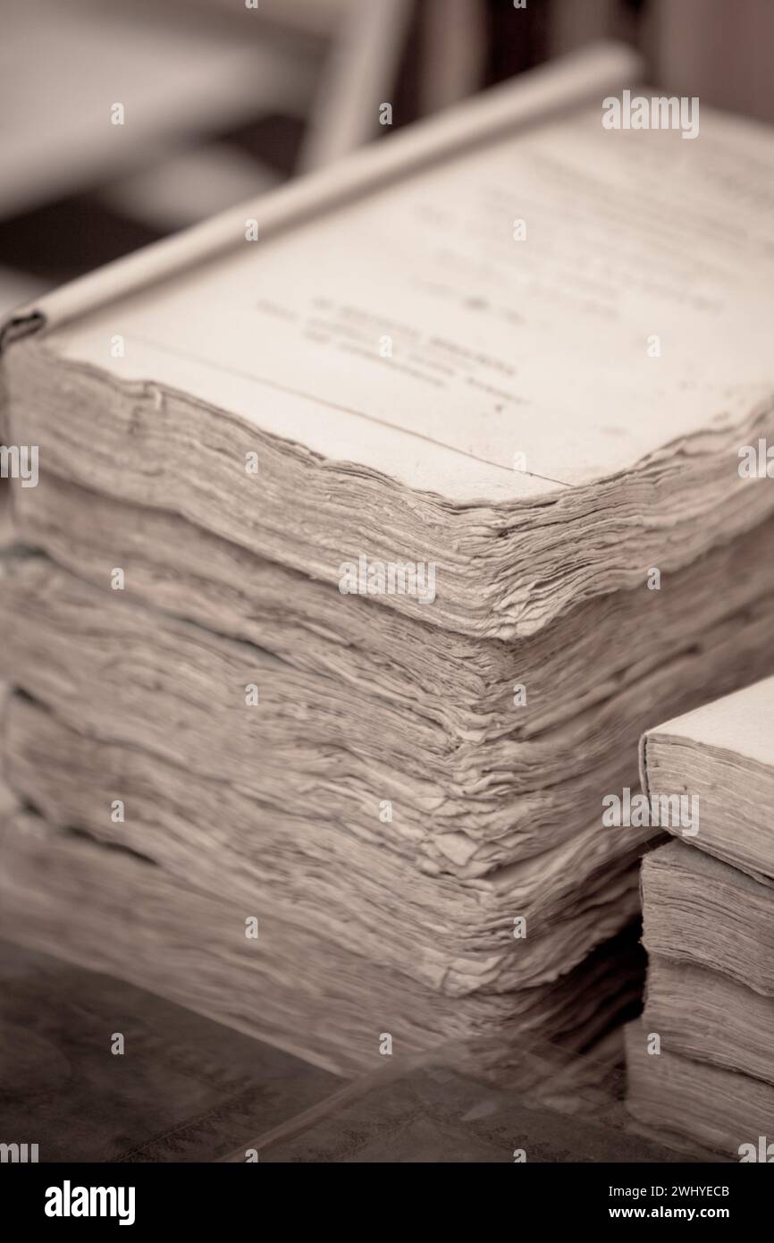 Old books stack Stock Photo - Alamy