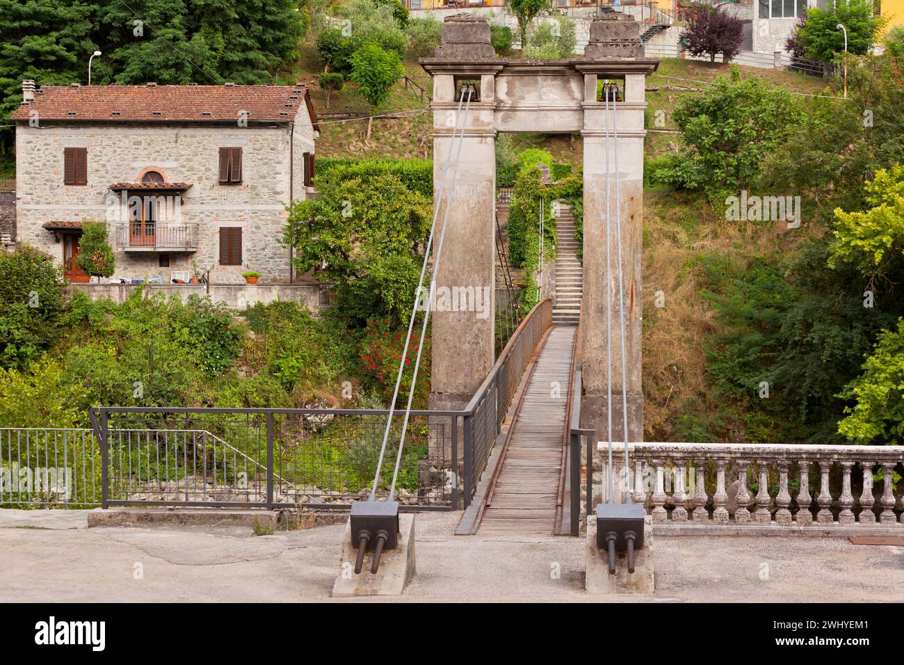 Old beautiful bridge in Bagni di Lucca, Italy Stock Photo - Alamy
