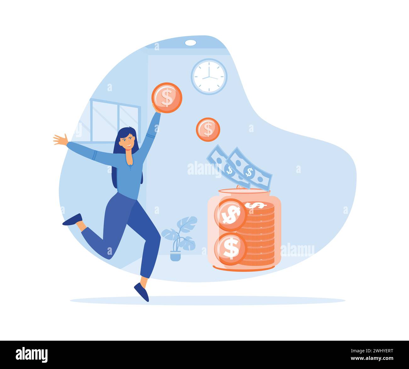 Young girl getting high Stock Vector Images - Alamy