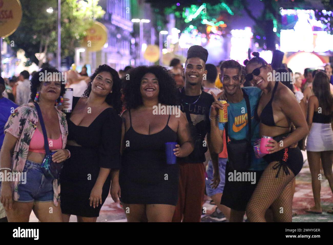 Recife, Brazil. 12th Feb, 2024. PE - RECIFE - 02/12/2024 - RECIFE, CARNIVAL 2024 - Revelers ...