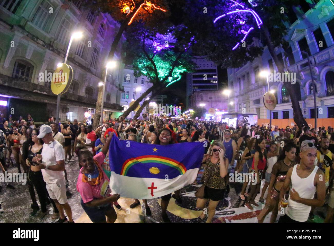 Recife, Brazil. 12th Feb, 2024. PE - RECIFE - 02/12/2024 - RECIFE, CARNIVAL 2024 - Revelers ...