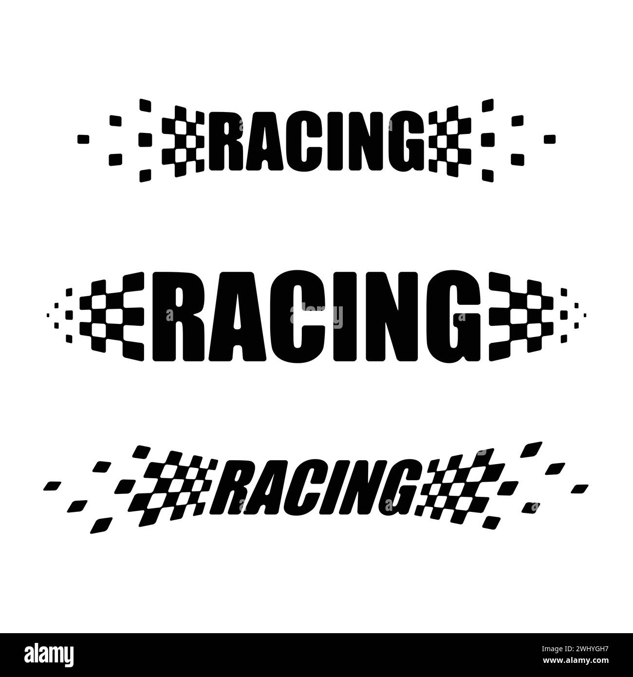 Checkered racing flags set Stock Vector Image & Art - Alamy