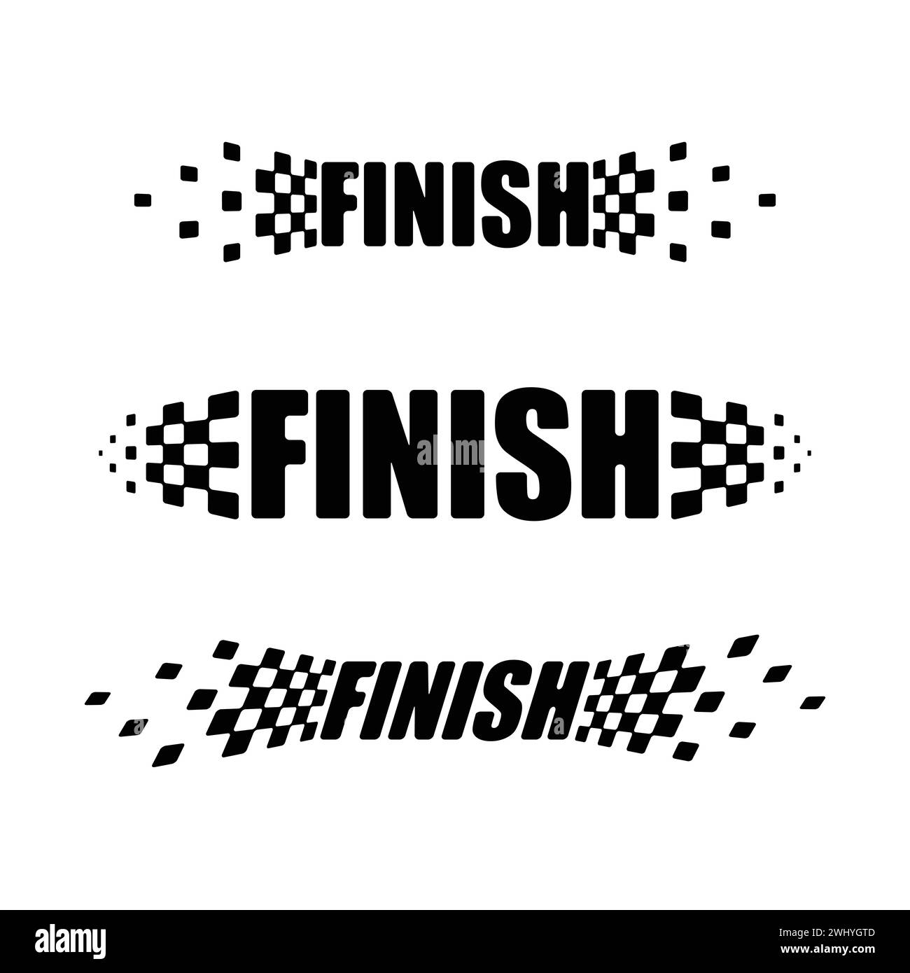 Checkered finish flags set Stock Vector Image & Art - Alamy