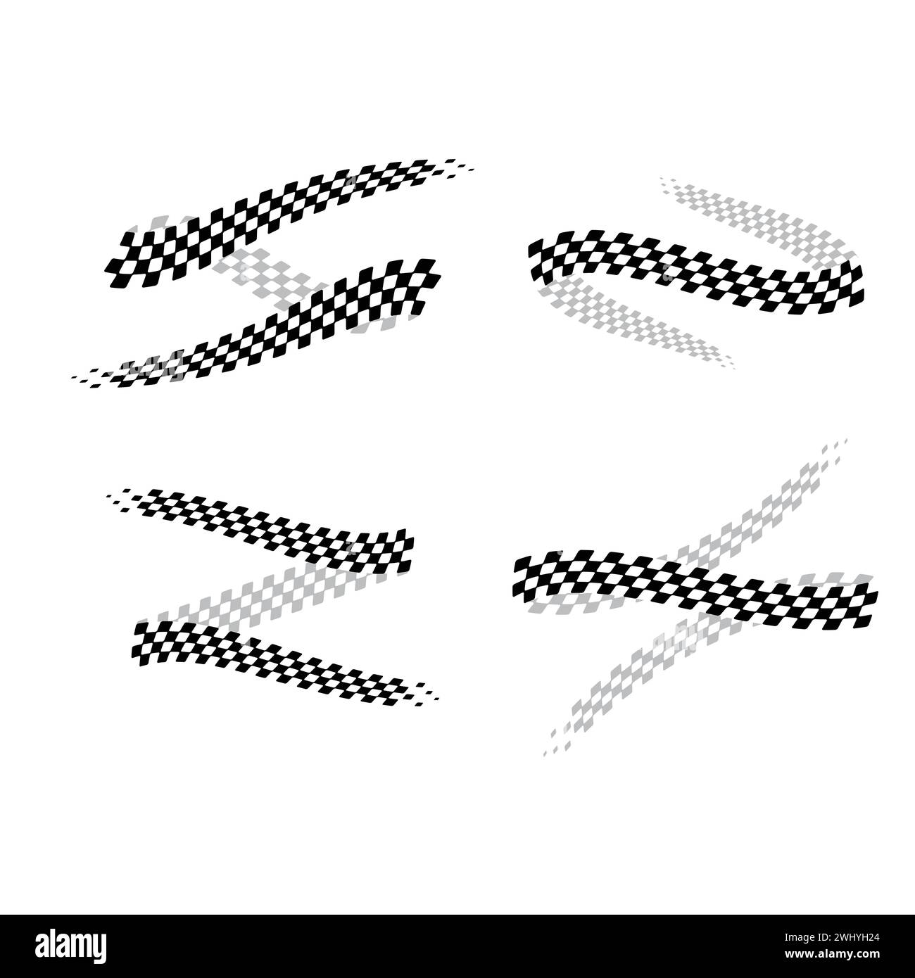 Sport checkered flag ribbons Stock Vector Image & Art - Alamy