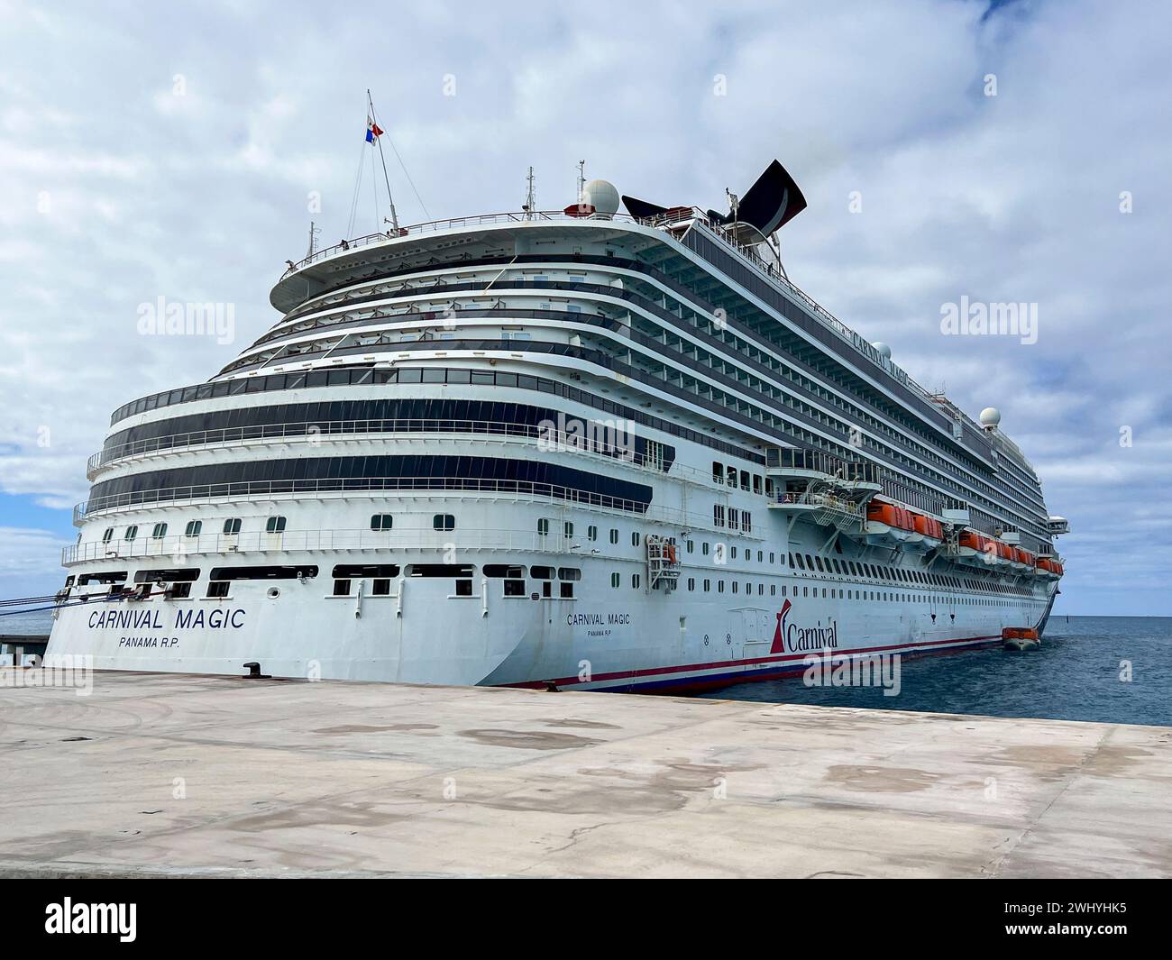 The Carnival Magic is seen during day six of the ShipRocked cruise on ...