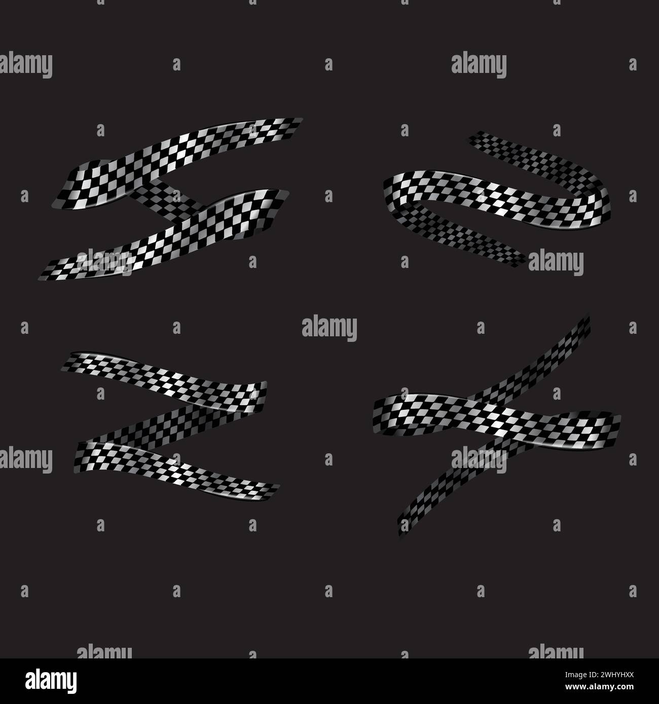 Checkered ribbons Stock Vector Images - Alamy