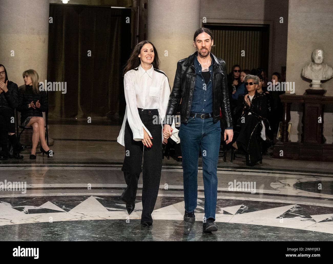 New York, USA. 10th Feb, 2024. Designers Anthony Cucculelli and Anna ...