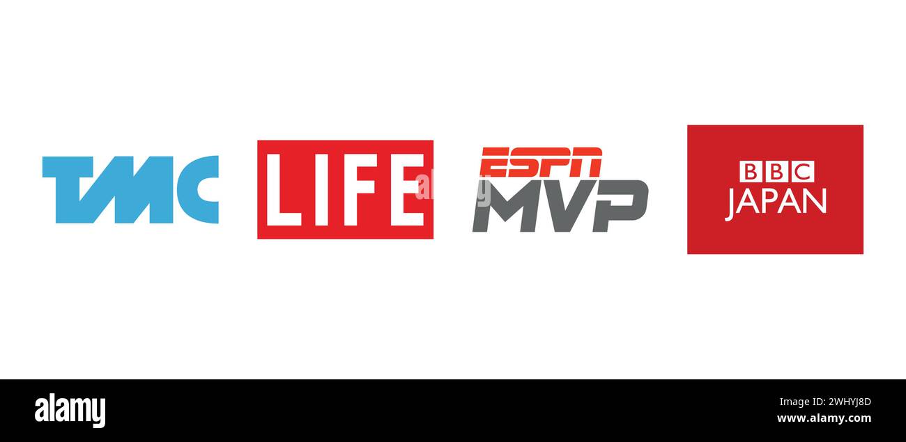 TMC, ESPN MVP, BBC Japan, LIFE. Vector illustration, editorial logo Stock Vector Image & Art - Alamy