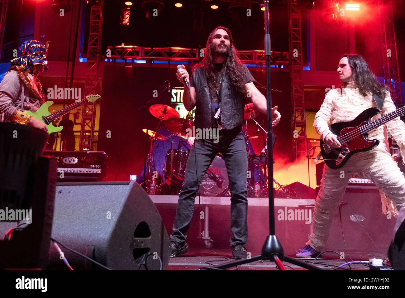 Brandon Yeagley performs with The Stowaways on board the Carnival Magic ...