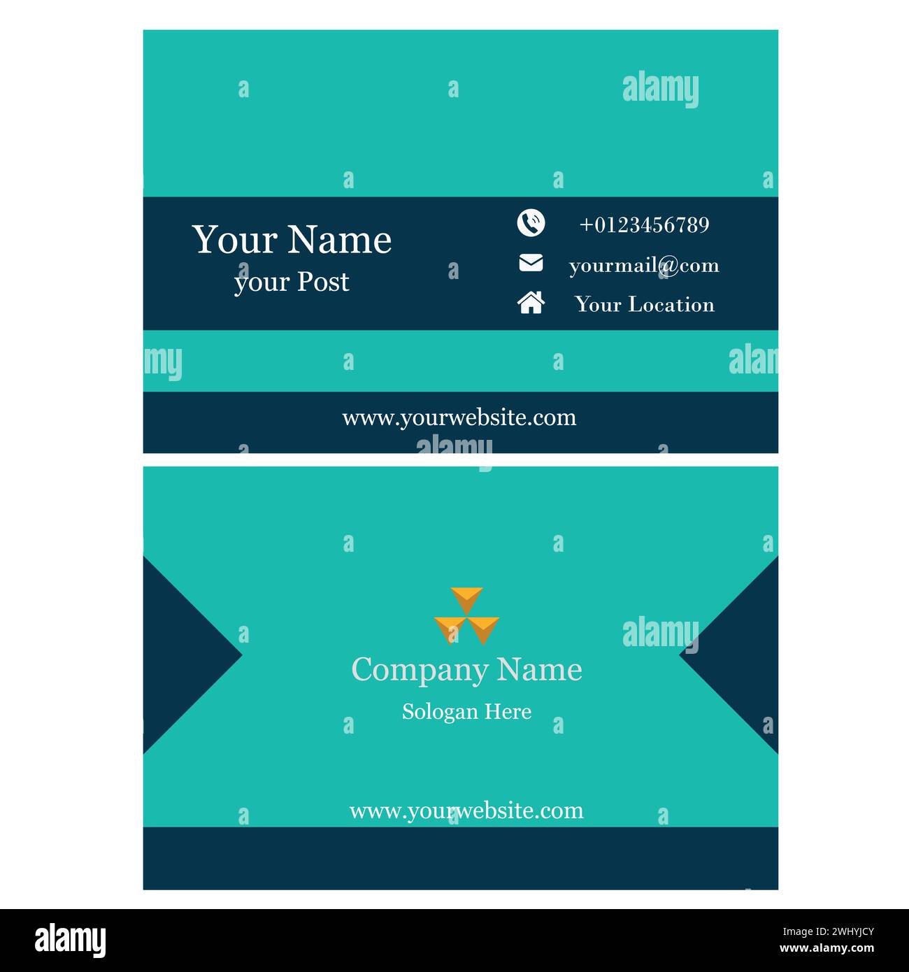 Professional Exclusive Business card Design for Company Stock Vector ...