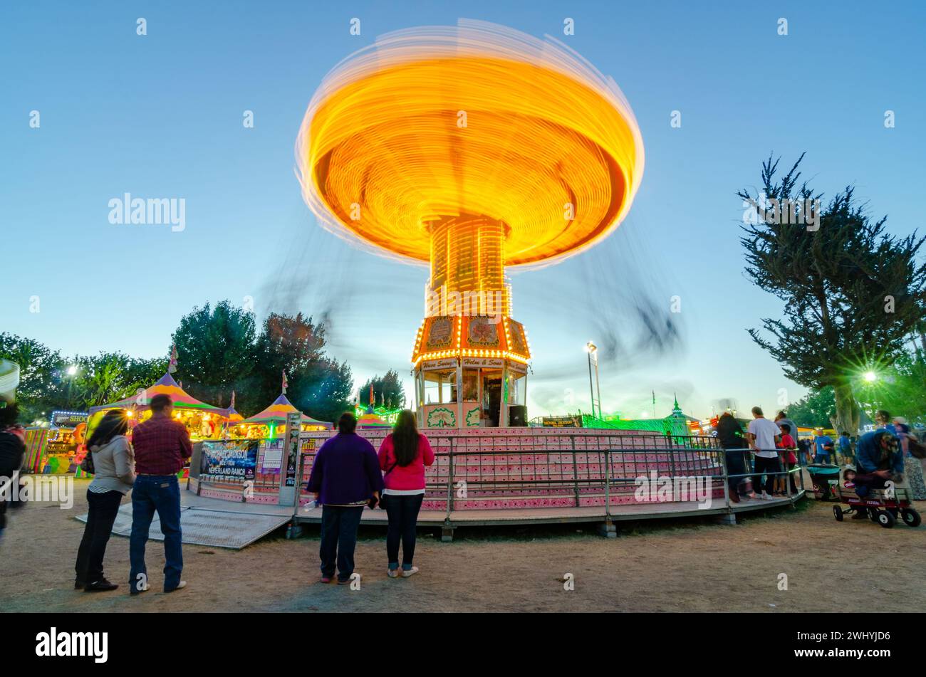 Sonoma County Fair, Colorful rides, Nighttime carnival, Ferris wheel ...
