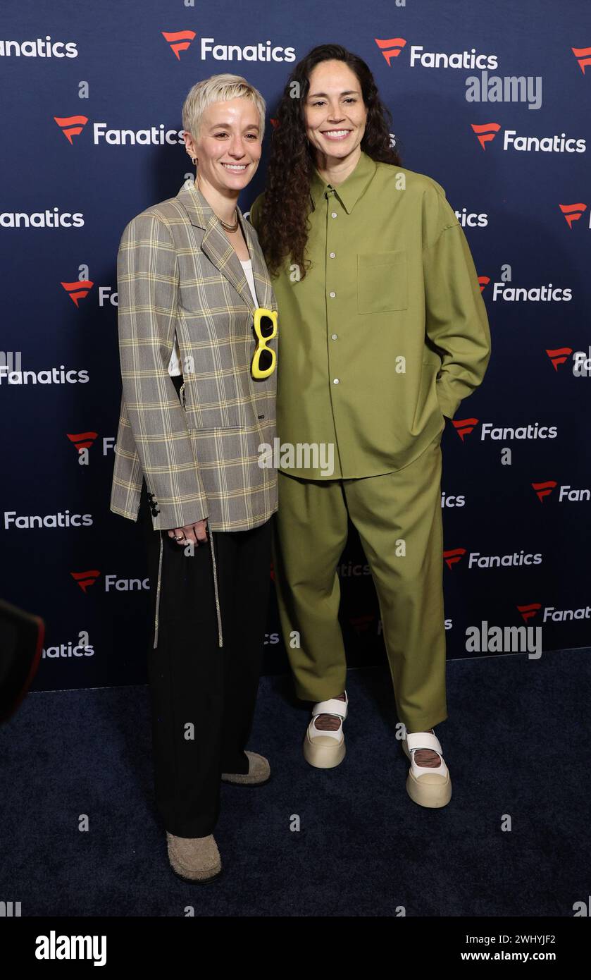 Las Vegas, USA. 10th Feb, 2024. Megan Rapinoe and Sue Bird arriving to ...