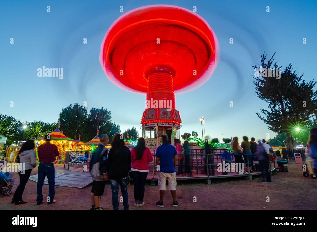 Sonoma County Fair, Colorful rides, Nighttime carnival, Ferris wheel ...