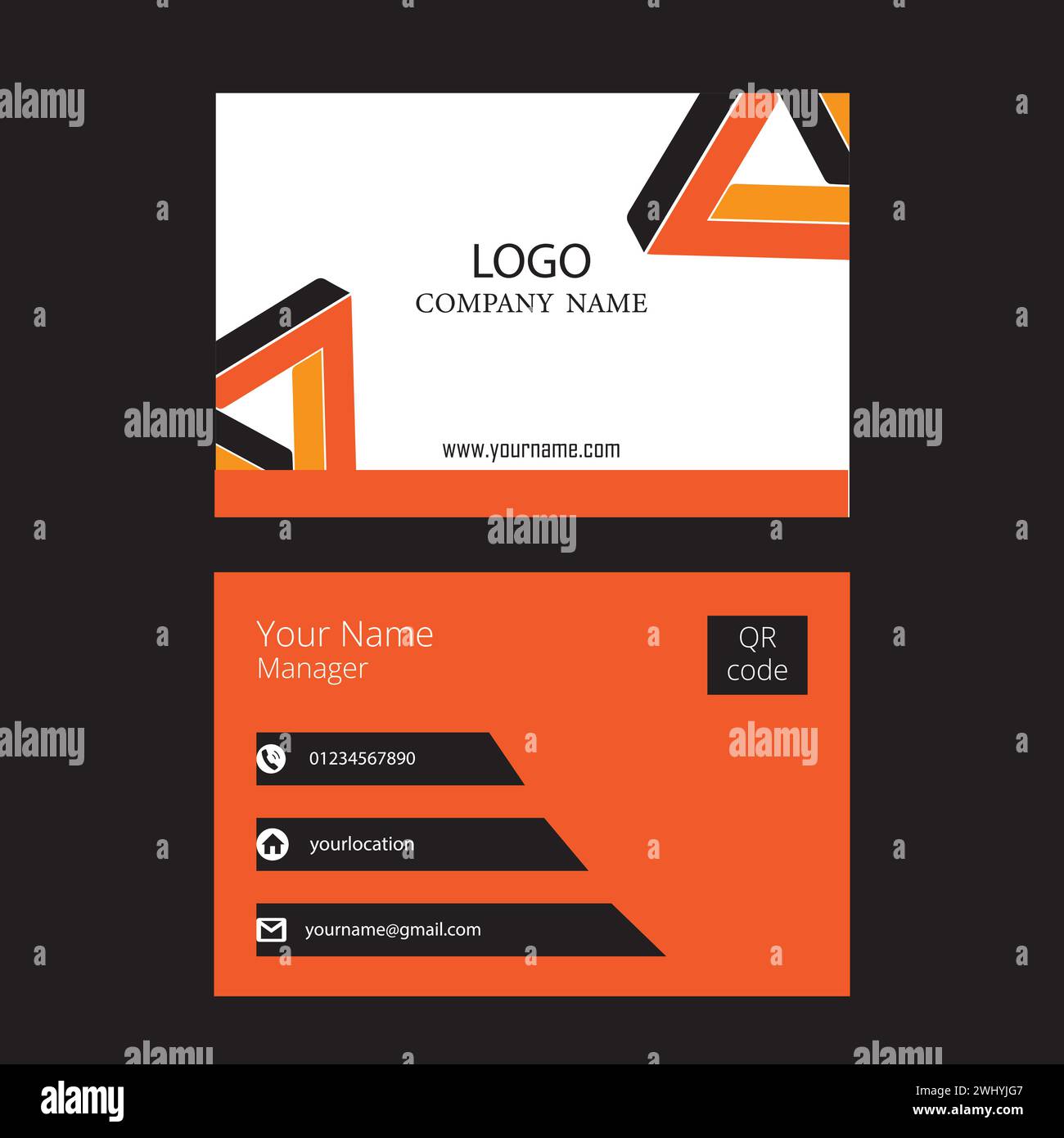 Professional Exclusive Business card Design for Company Stock Vector ...