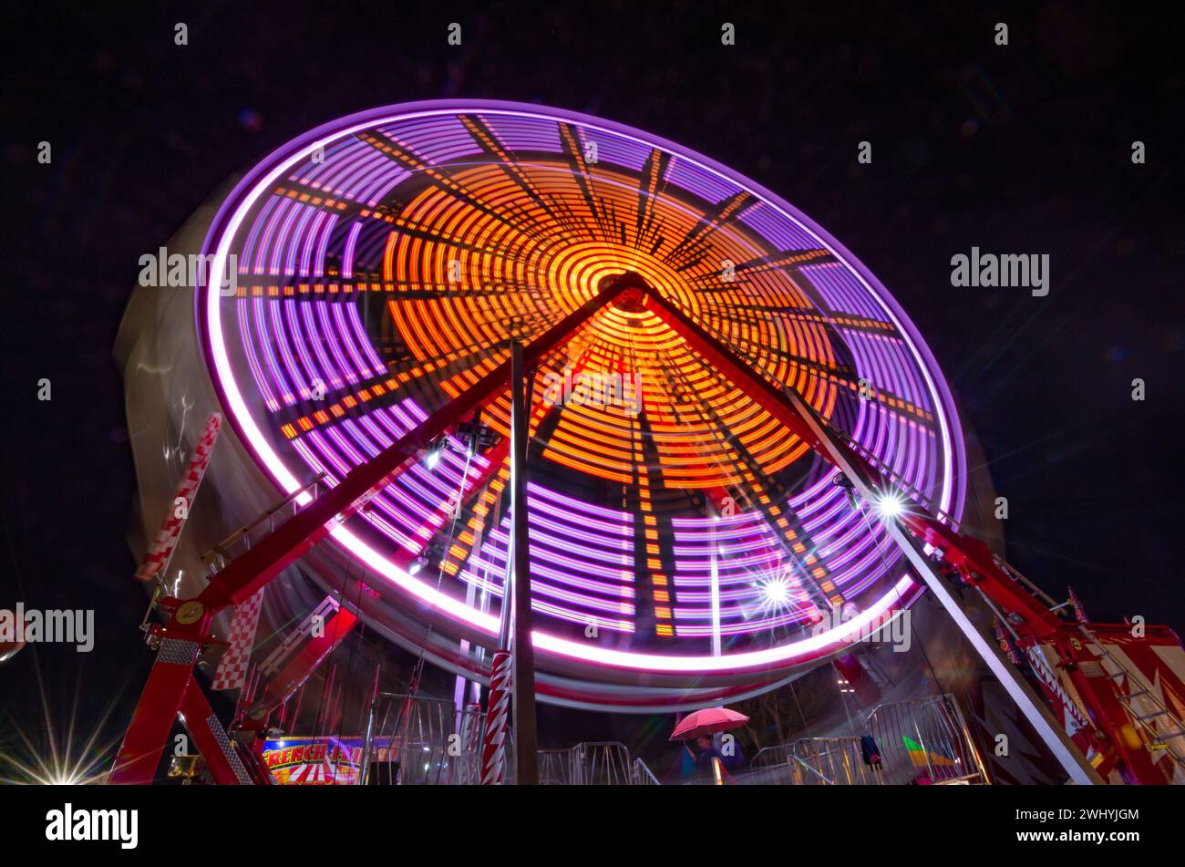 Sonoma County Fair, Colorful rides, Nighttime carnival, Ferris wheel, Long exposure, Vibrant ...