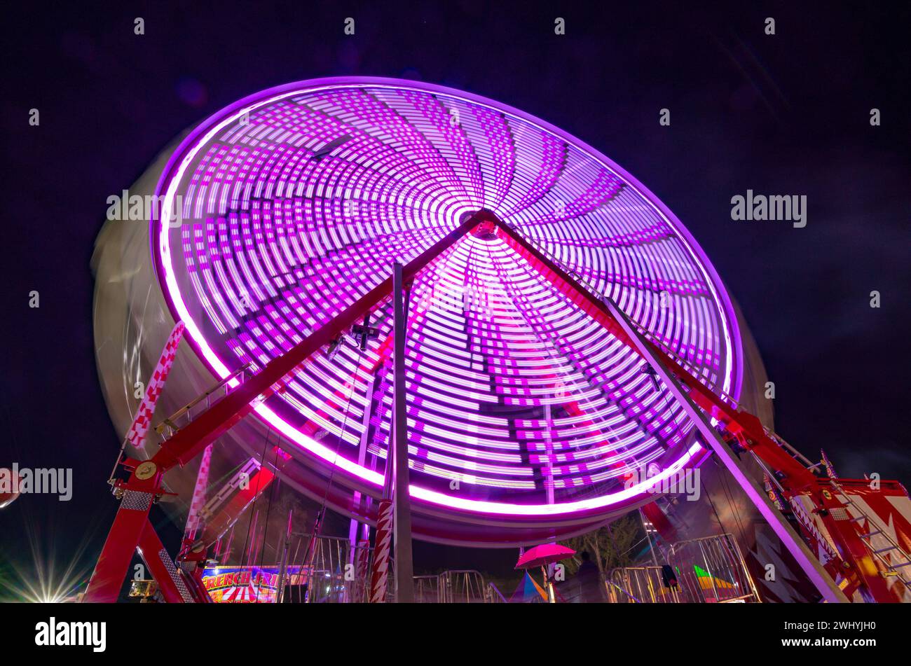 Sonoma County Fair, Colorful rides, Nighttime carnival, Ferris wheel, Long exposure, Vibrant ...