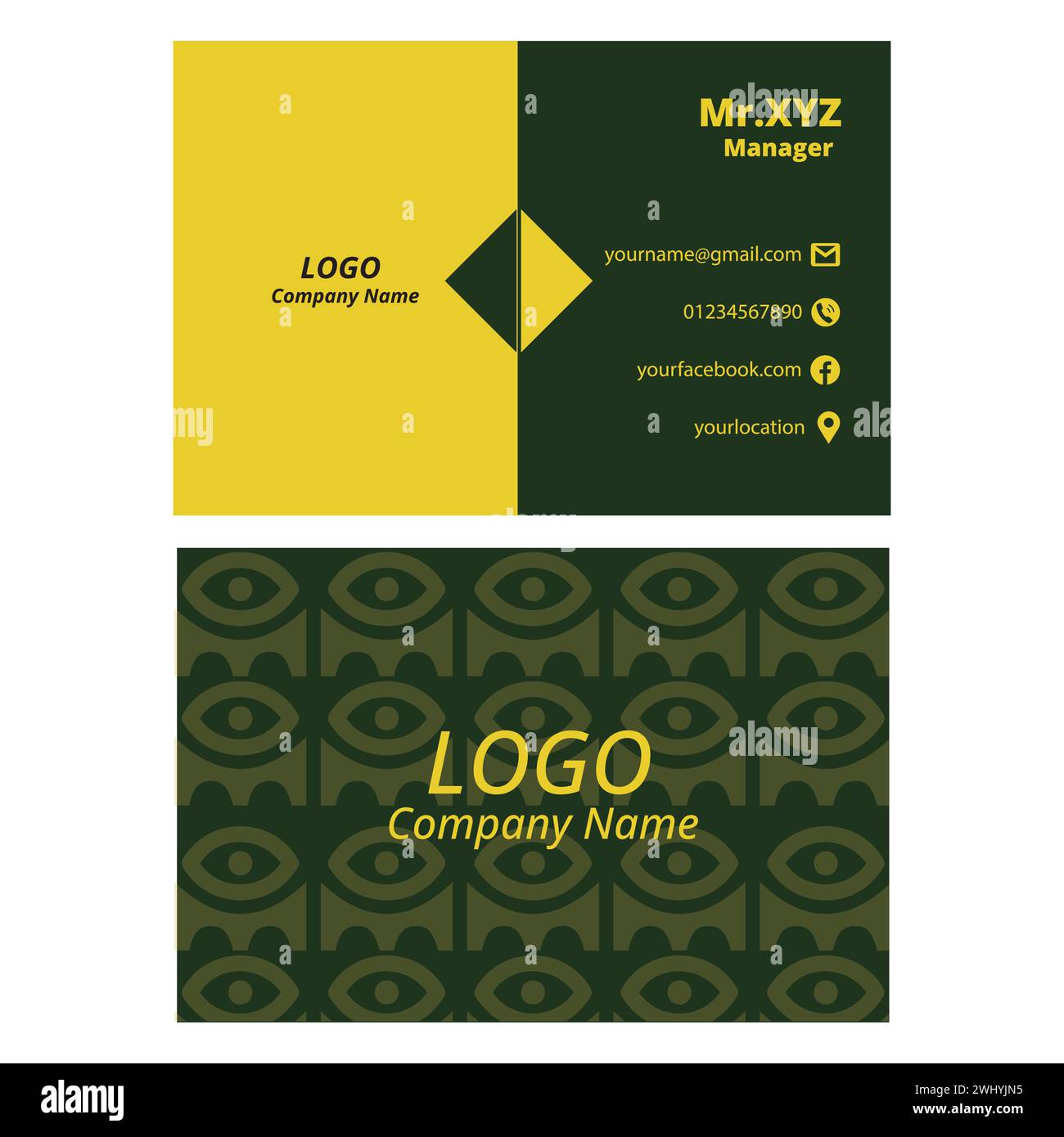 Exclusive and Unique Professional Business Card Design Stock Vector ...