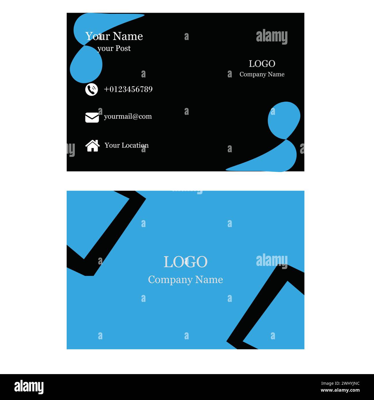 Professional Exclusive Business card Design for Company Stock Vector ...