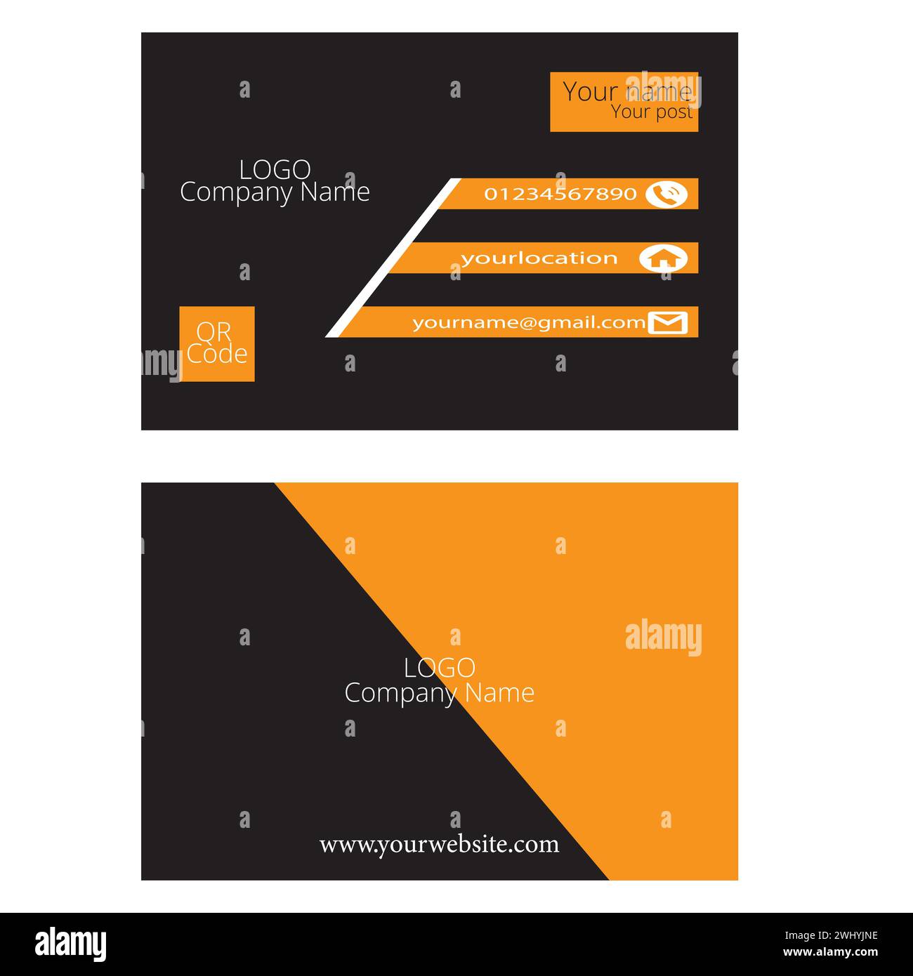 Professional Exclusive Business card Design for Company Stock Vector ...