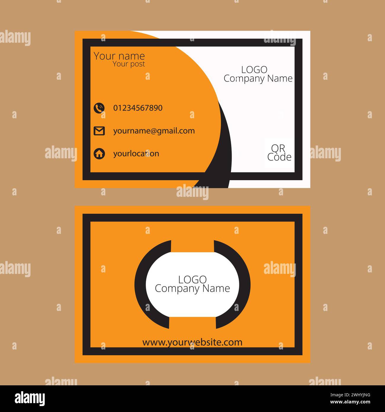 Professional Exclusive Business card Design for Company Stock Vector ...