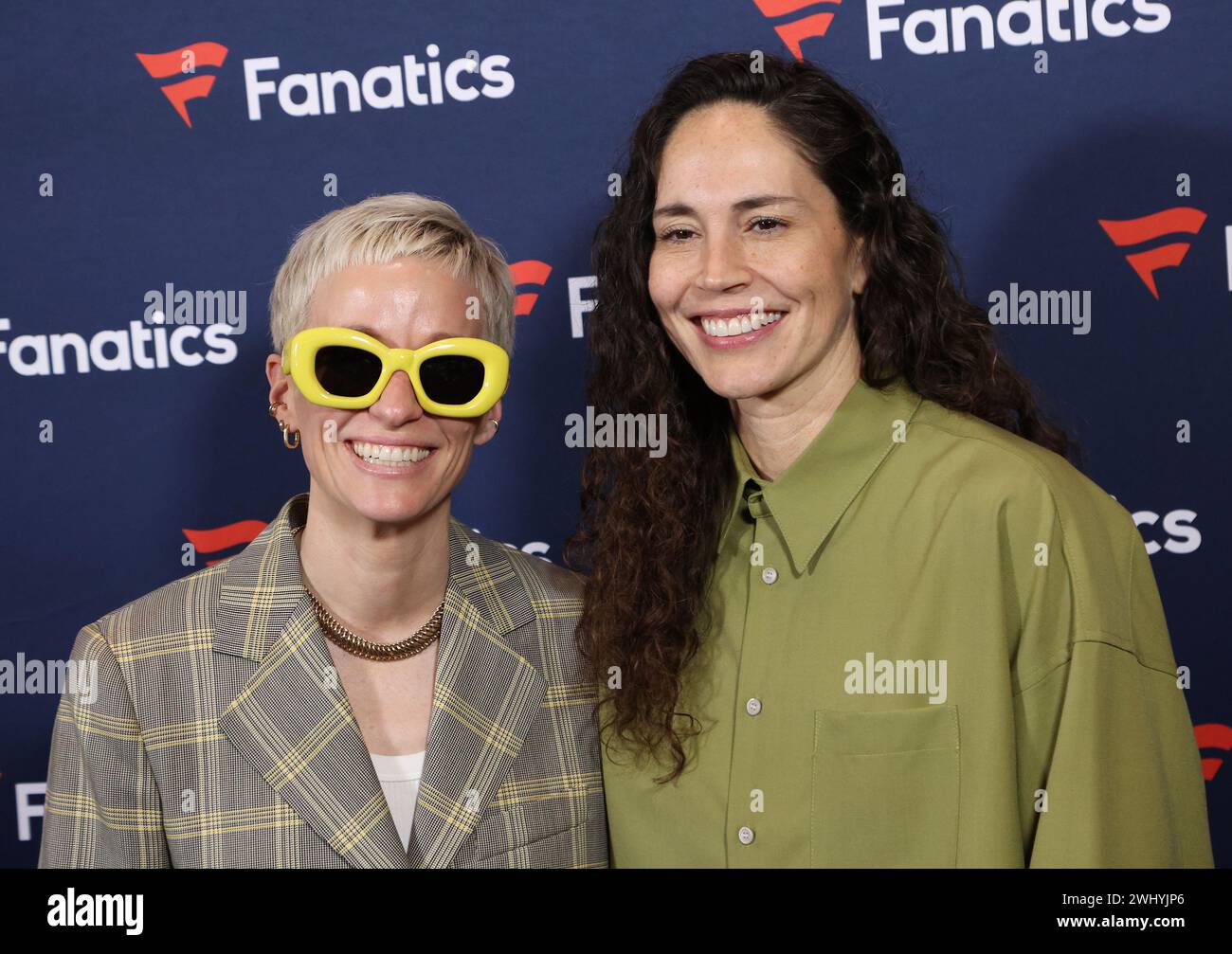 Las Vegas, USA. 10th Feb, 2024. Megan Rapinoe and Sue Bird arriving to ...