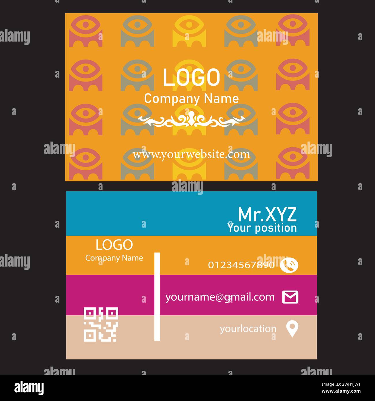 Exclusive and Unique Professional Business Card Design Stock Vector ...